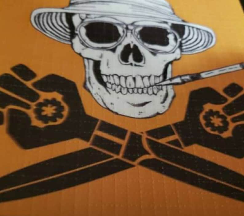2015 Gonzo Skull and Peyote Fist Hunter S. Thompson Blotter | Etsy