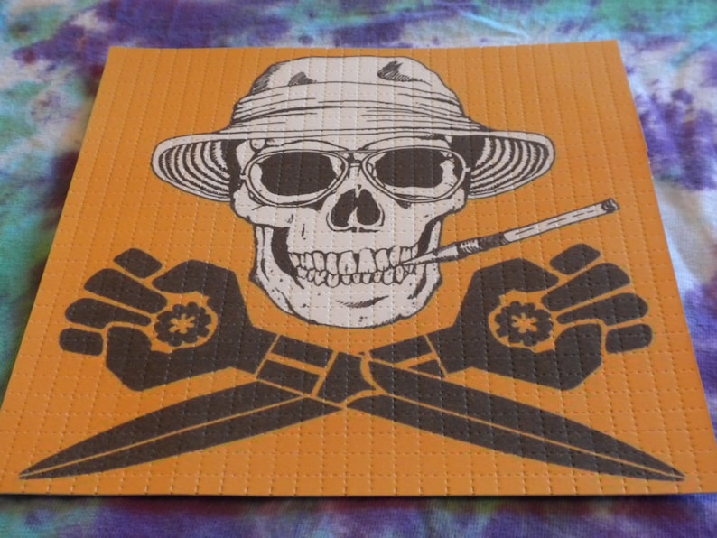 2015 Gonzo Skull and Peyote Fist Hunter S. Thompson Blotter Art Print ...