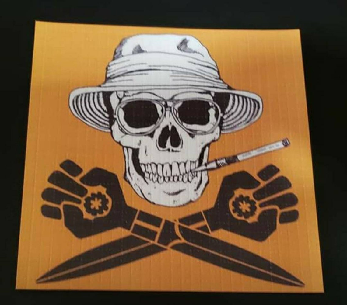 2015 Gonzo Skull and Peyote Fist Hunter S. Thompson Blotter - Etsy