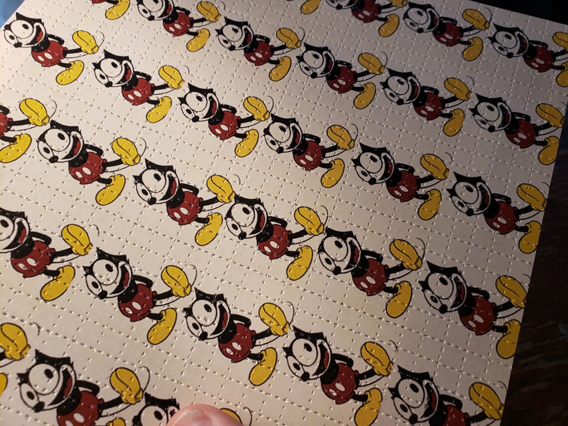 Felix the Mouse Light Cream Yellow Background Blotter Art Print. - Etsy