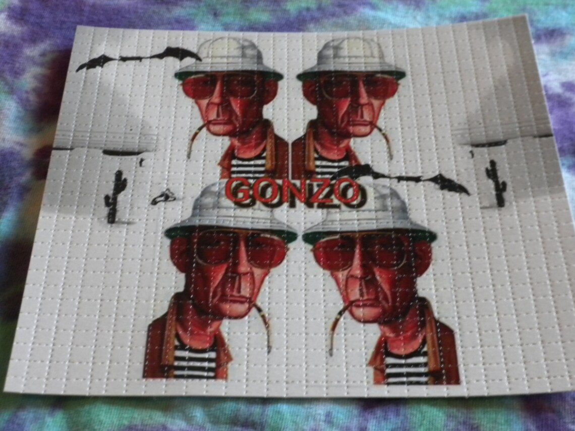 Original 2015 Hunter S. Thompson Gonzo Blotter Art Print | Etsy