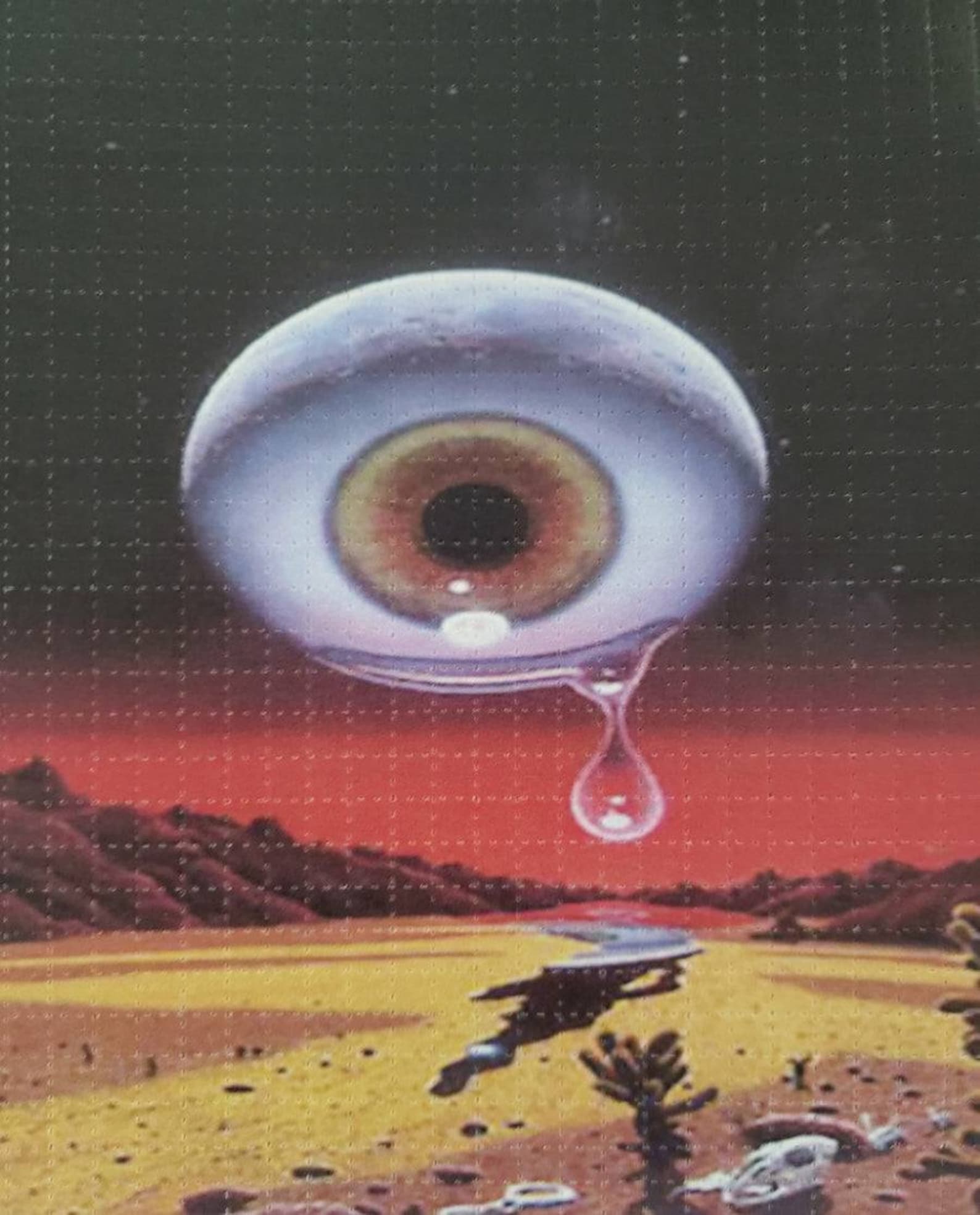 Retro Moon Third Eye Space Blotter Art Print | Etsy