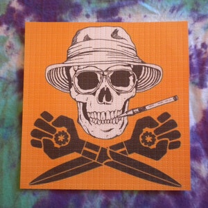 2015 Gonzo Skull and Peyote Fist Hunter S. Thompson Blotter Art Print ...