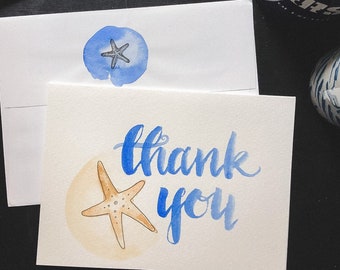 Thank You Card Beach - Etsy