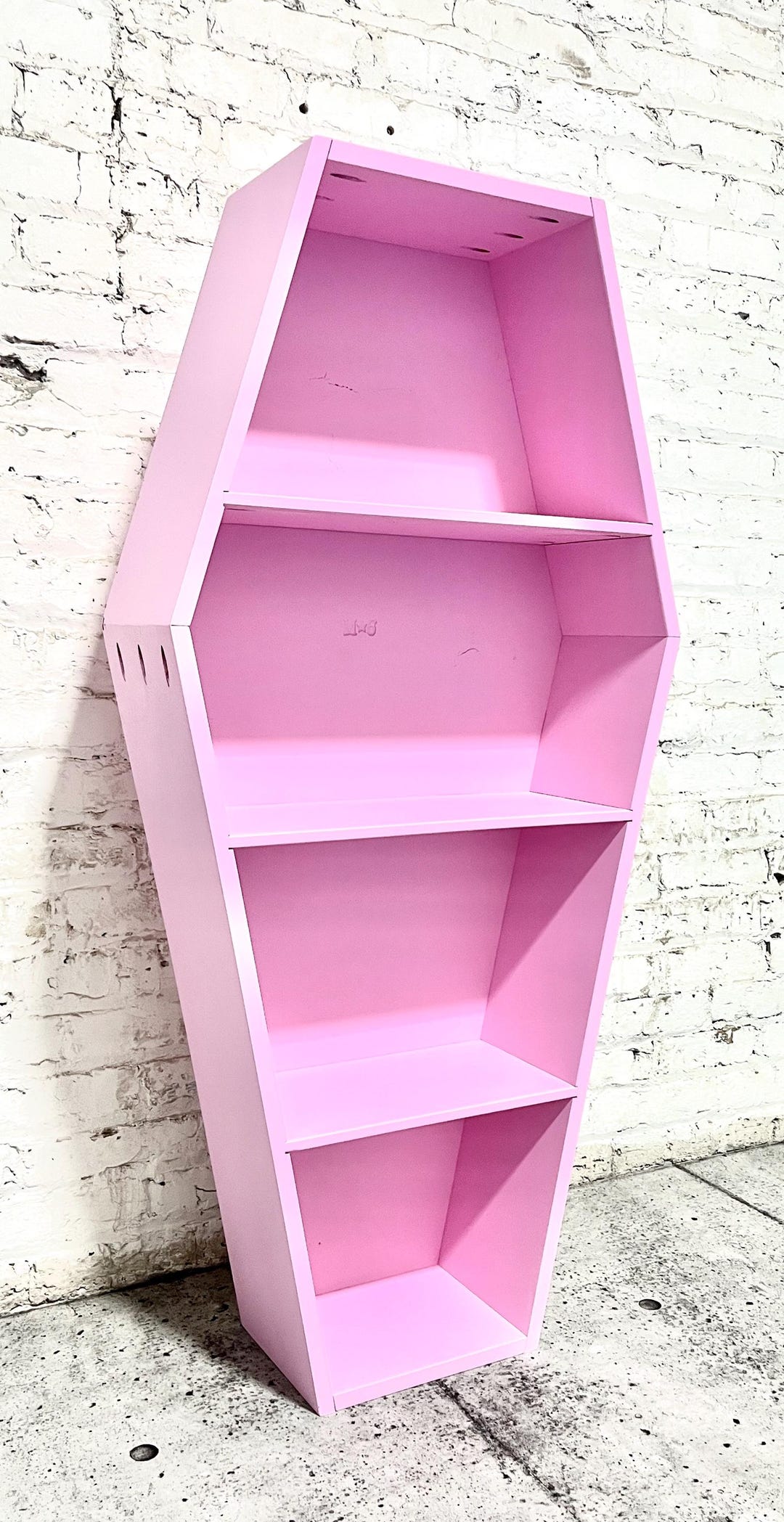 Pretty in Pink 4 Ft Coffin Bookcase/bookshelf/shelving Unit - Etsy