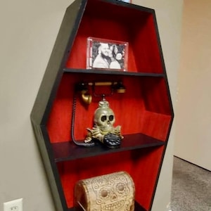 Fire & Brimstone 4 Ft Coffin Bookcase/bookshelf/shelving Unit - Etsy