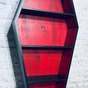 Fire & Brimstone 4 Ft Coffin Bookcase/bookshelf/shelving Unit - Etsy