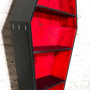 Fire & Brimstone 4 Ft Coffin Bookcase/bookshelf/shelving Unit - Etsy
