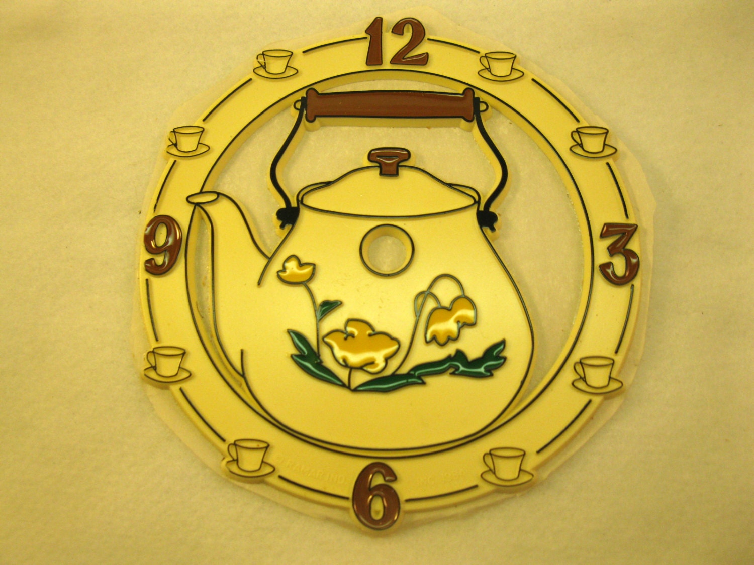 Vintage Plastic Clock Face Teapot Decoration for - Etsy