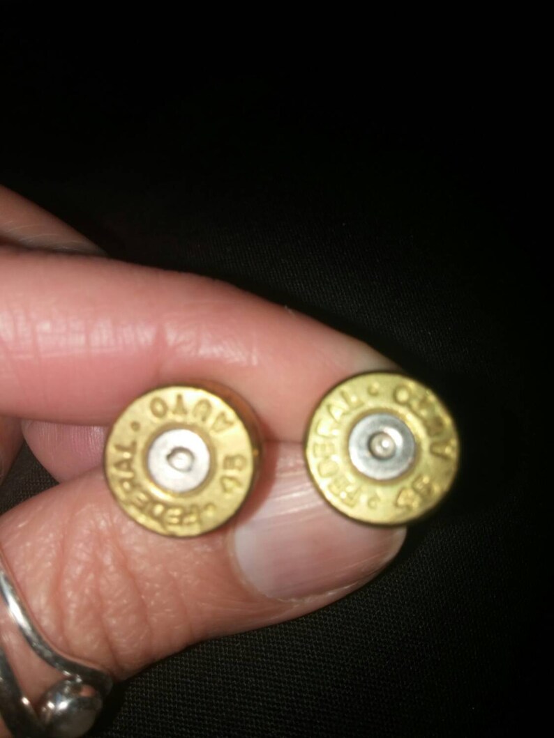 Bullet Cuff Links .45 Mm With Swarovski Crystals Various Colors ...