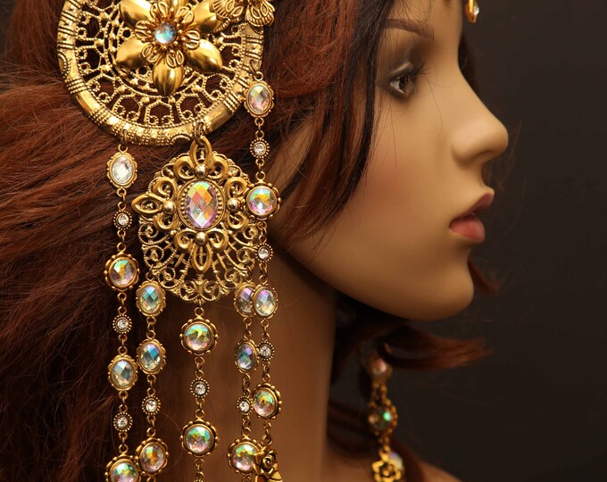 Art Nouveau Mucha Insp Elven Nymph Muse Headpiece Tiara Crown Flowers ...