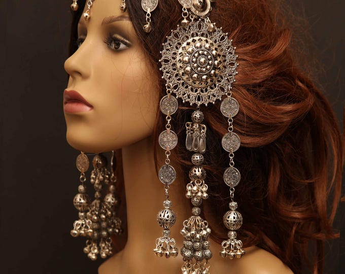 Tribal Fusion Kuchi Insp. Siren Mermaid Verdigris Tiara Headpiece Belly ...