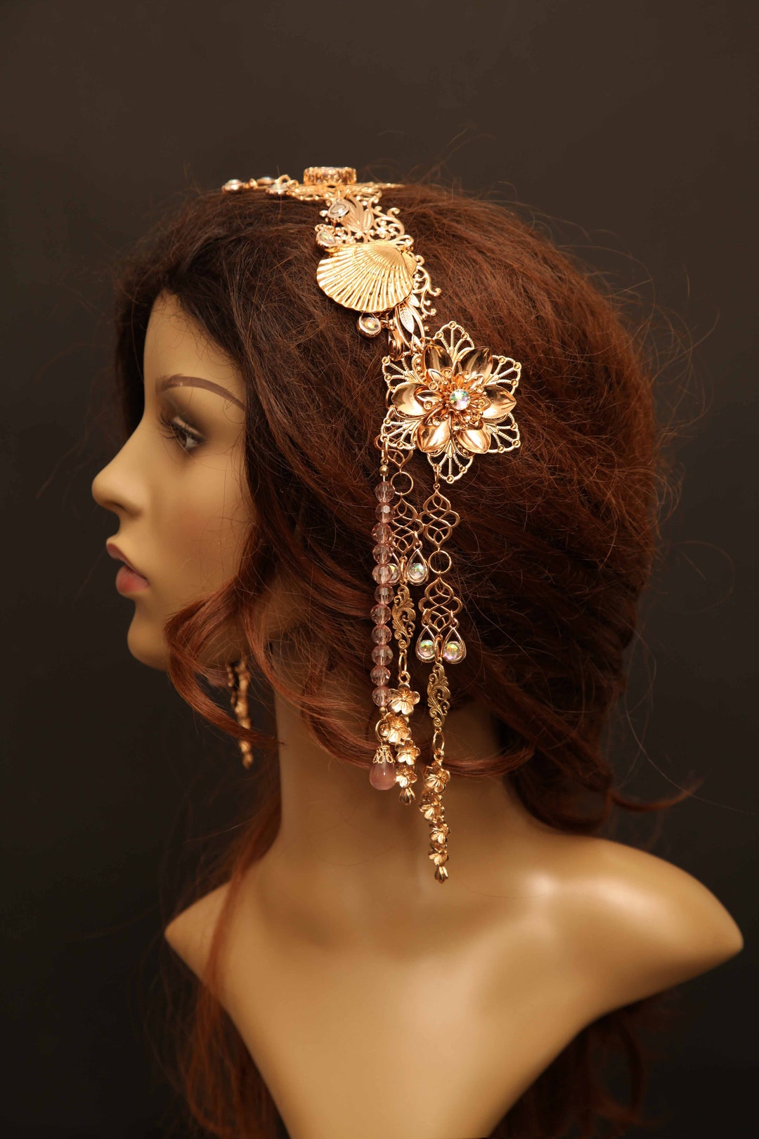 Mermaid Siren Elven Wedding Tiara Headpiece Crown Hair Band Nymph Muse ...
