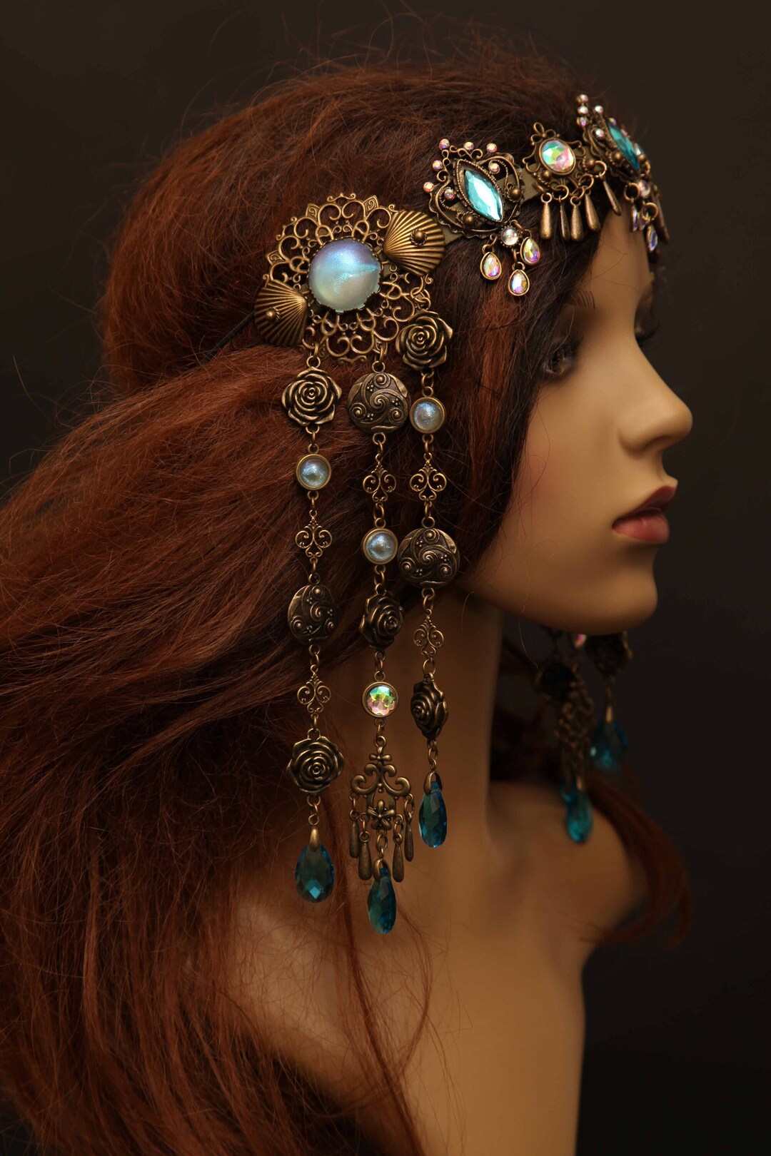 Mermaid Siren Elven Wedding Tiara Headpiece Crown Hair Band Nymph Muse ...