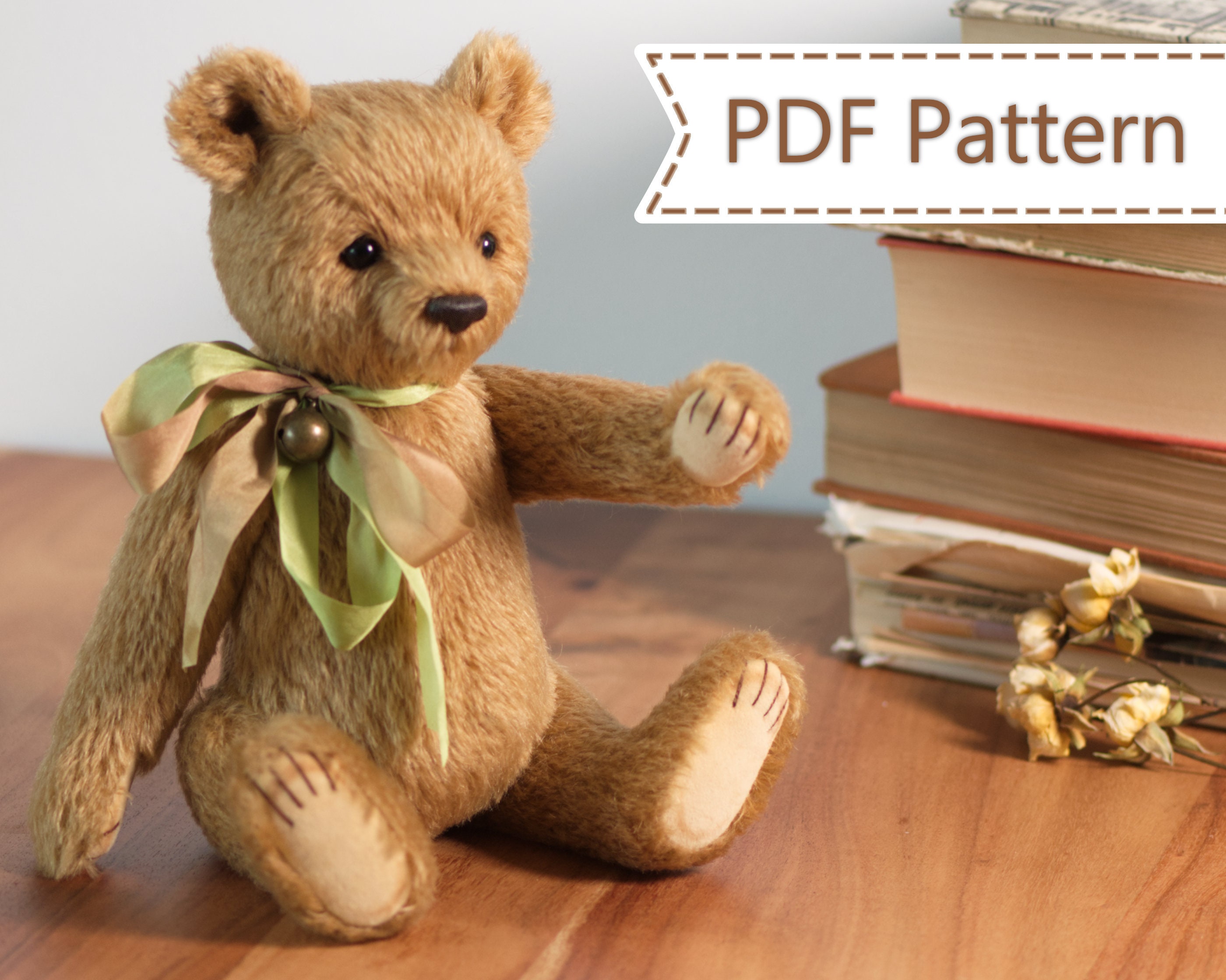Teddy Bear Sewing PATTERN & Text Instructions PDF Tommy - Etsy