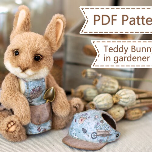 Artist Bunny PDF DIY Rabbit Pattern Teddy Bear Pattern - Etsy