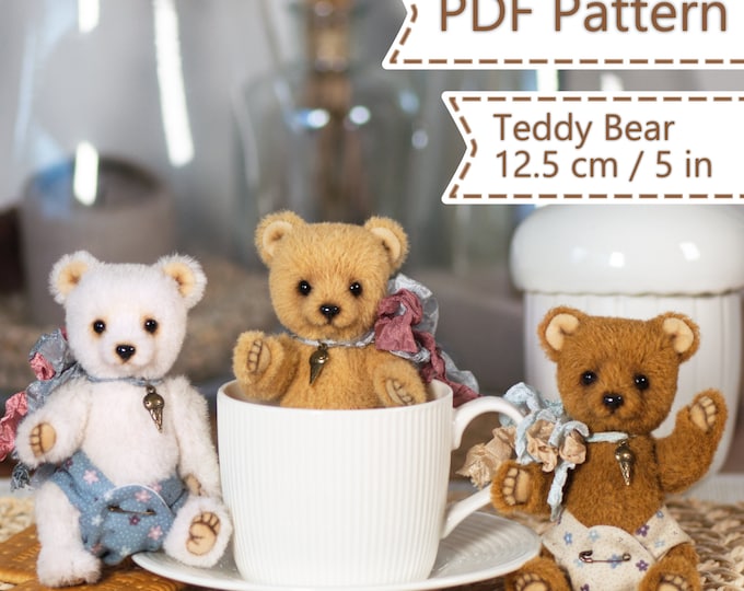 Teddy Bear PDF Pattern, Teddy Bear Sewing Pattern - Etsy Canada