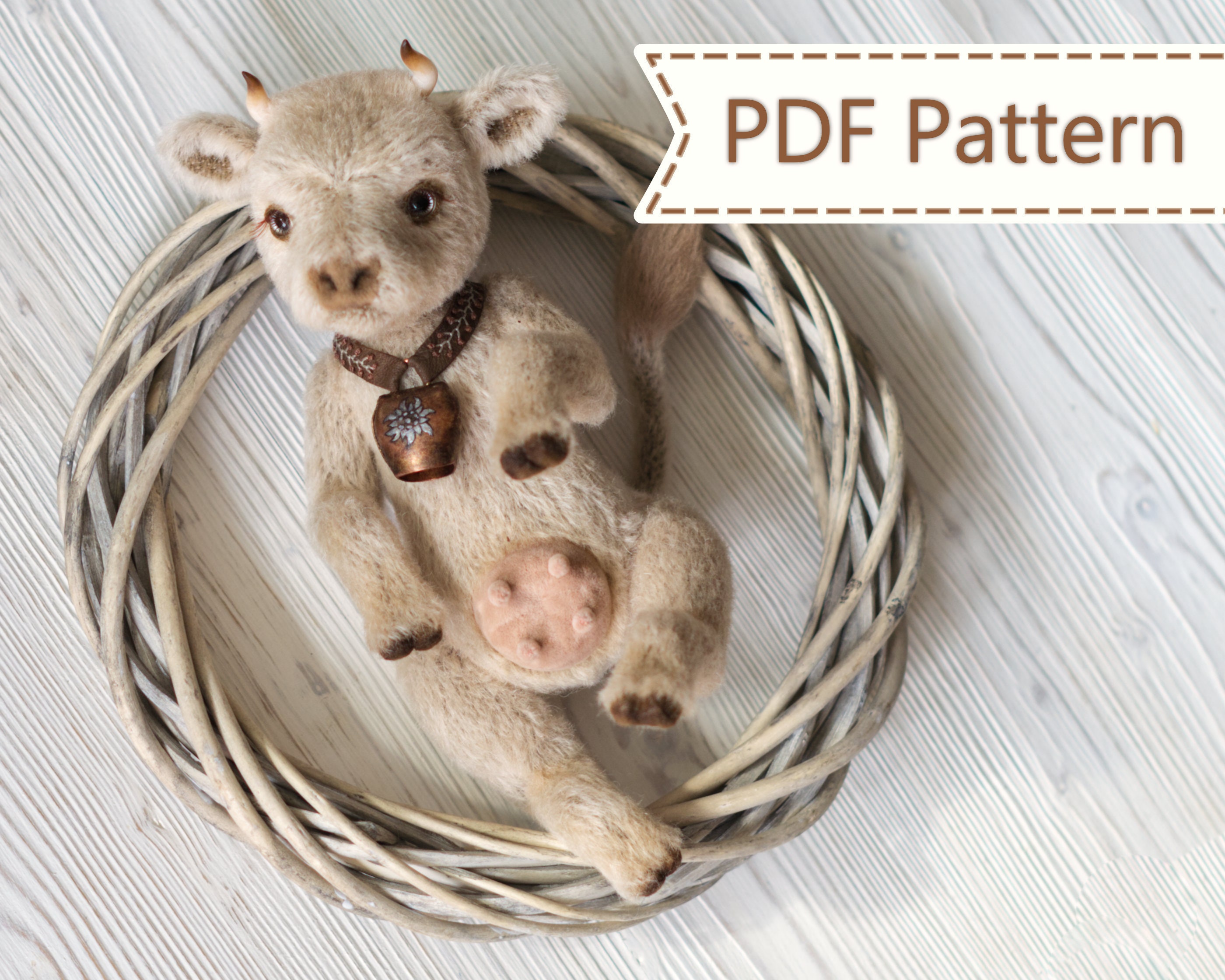Teddy Cow Sewing PATTERN & Text Instructions PDF - Etsy