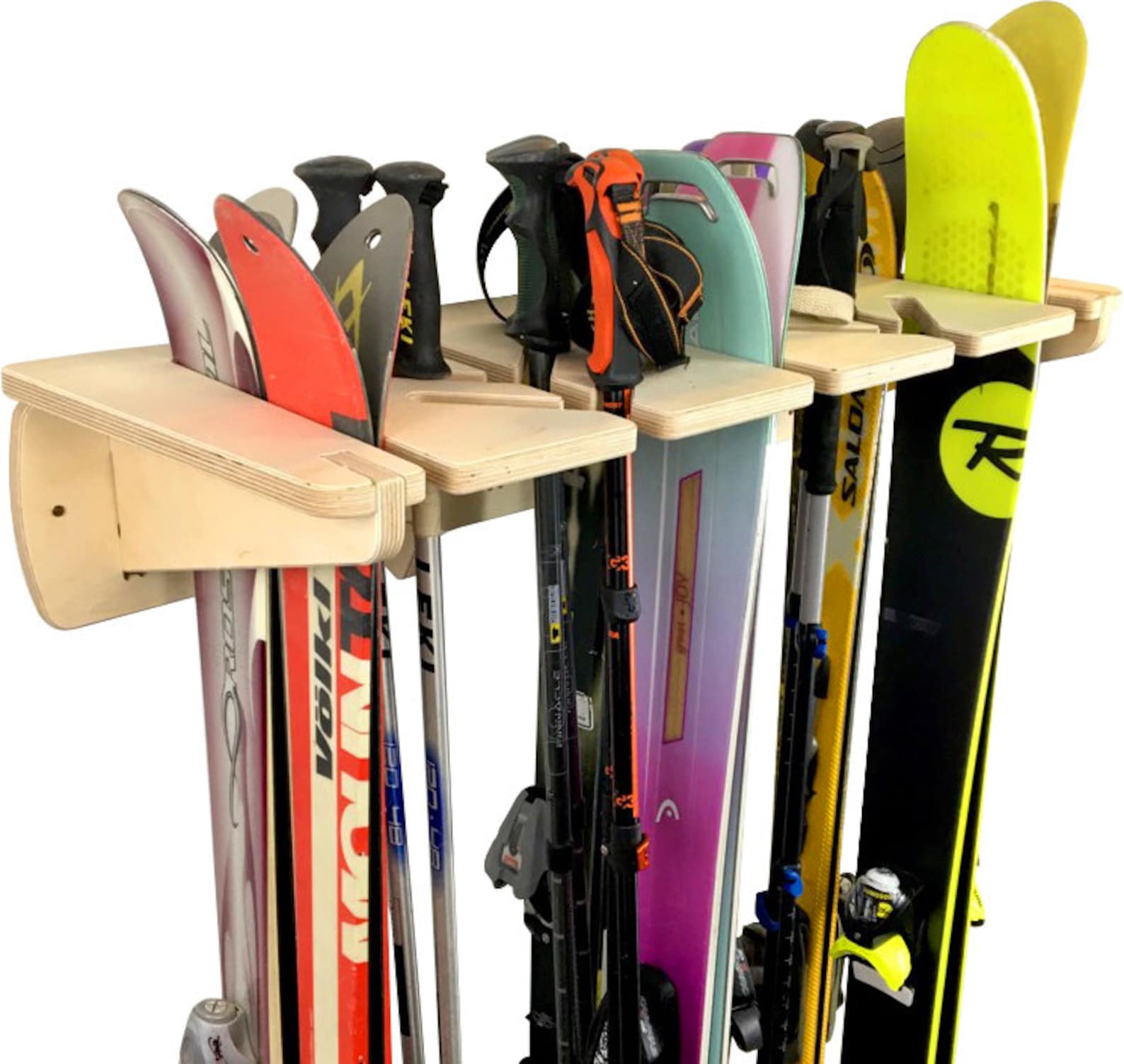 PONDEROSA Ski & Snowboard Wall Rack - Etsy
