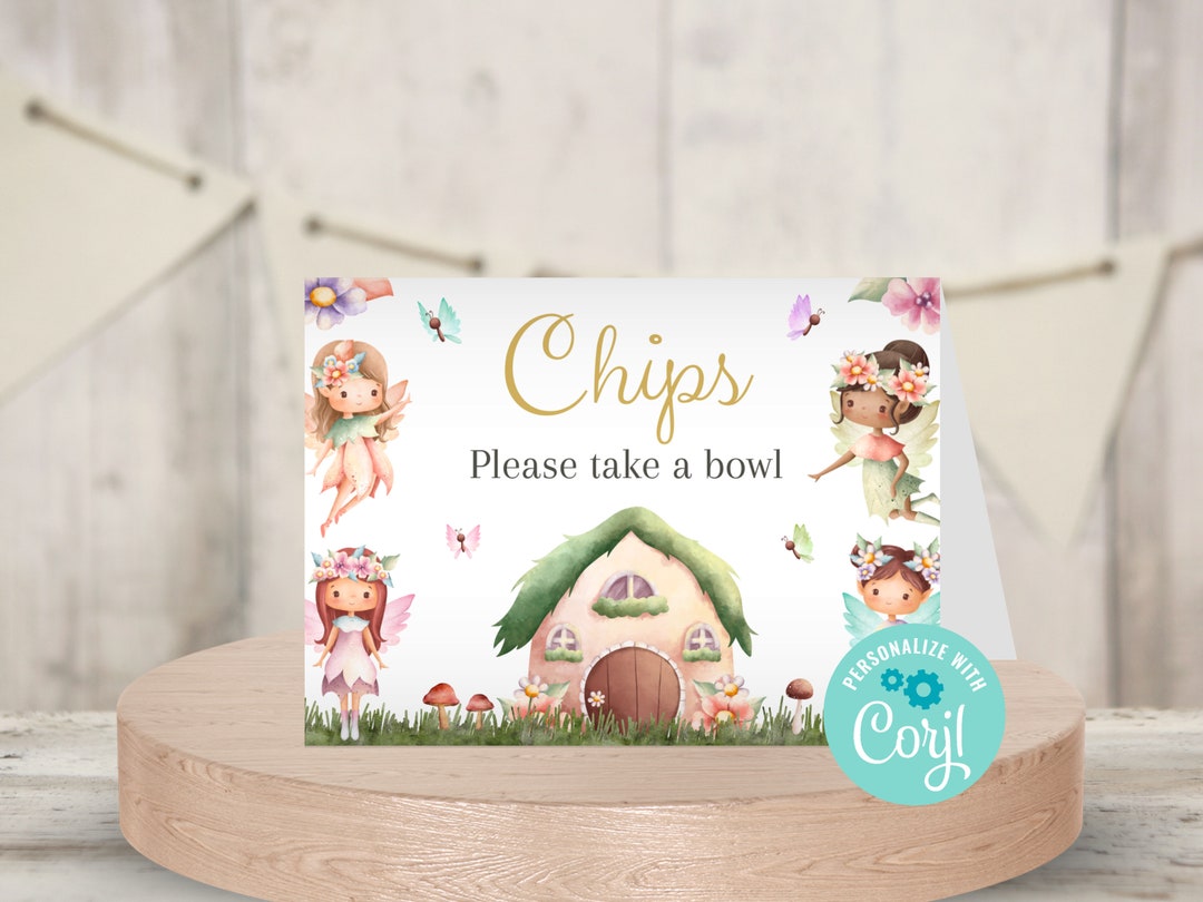 Fairy Food Labels, Editable Fairy Buffet Table Cards, Garden Fairy ...