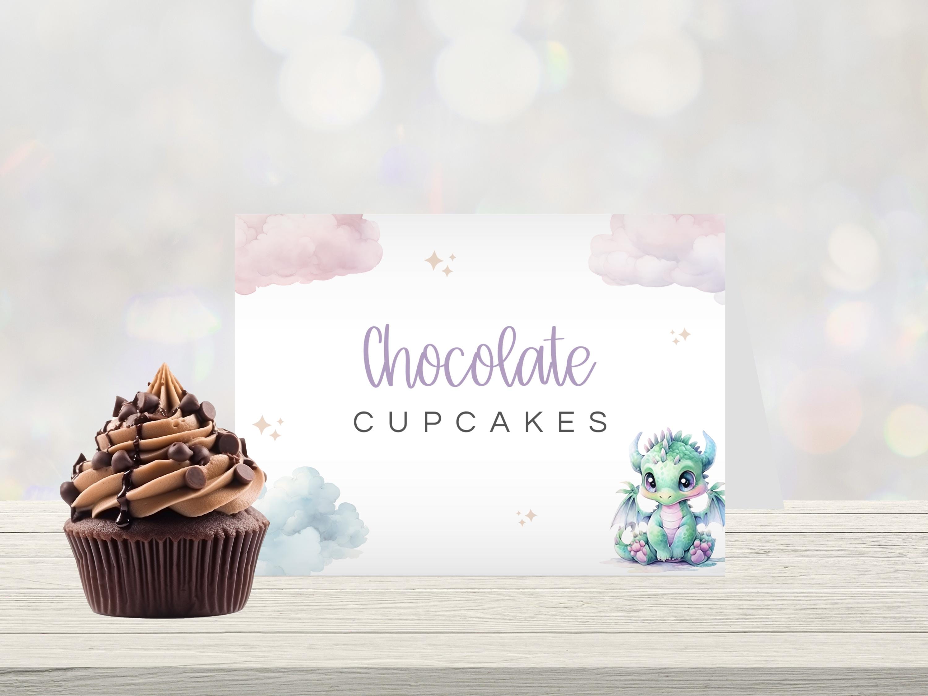 Editable Baby Dragon Food Tent Cards, Dragon Baby Shower Buffet Table ...