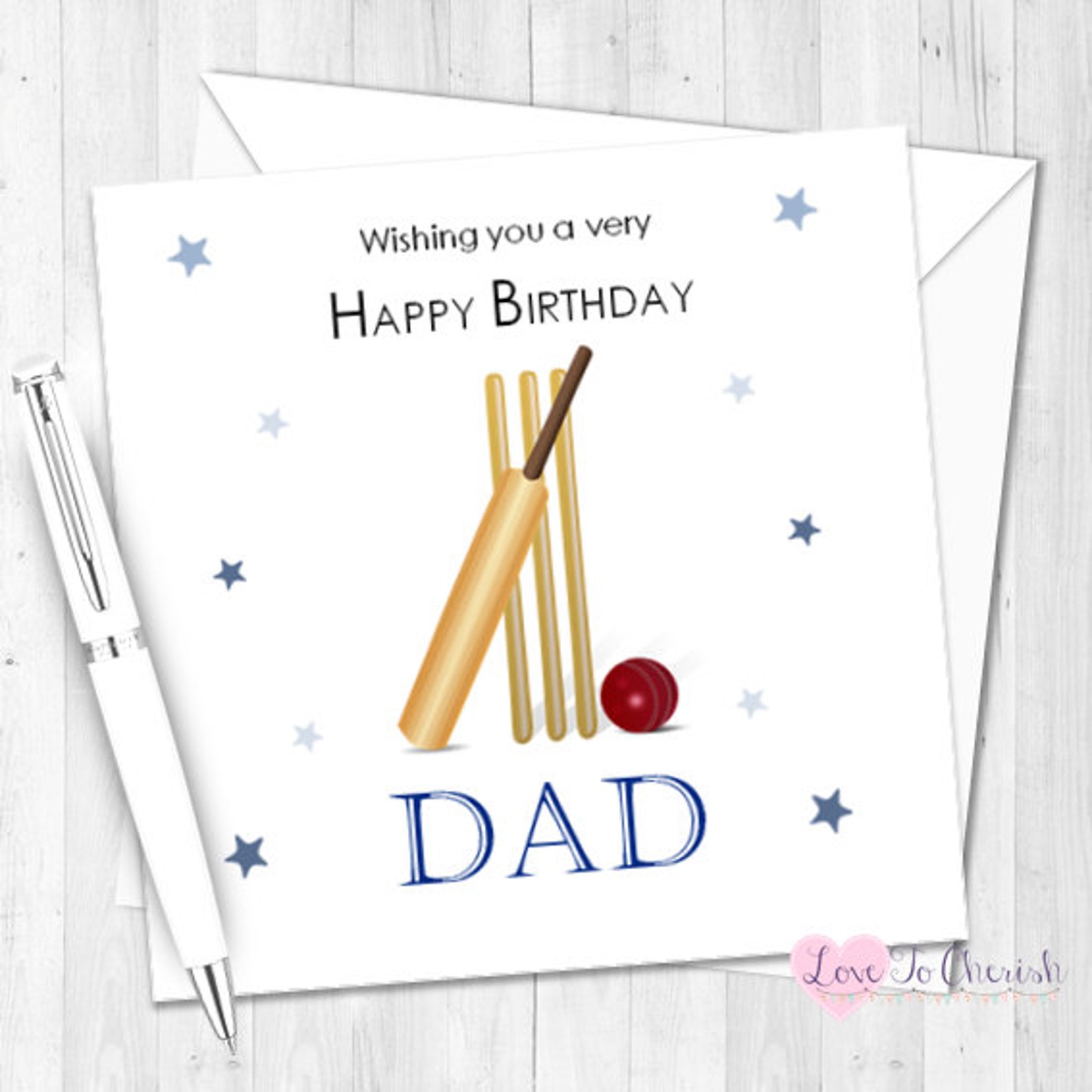 Personalised Birthday Card - Cricket Birthday Card - Card for Dad - Son ...