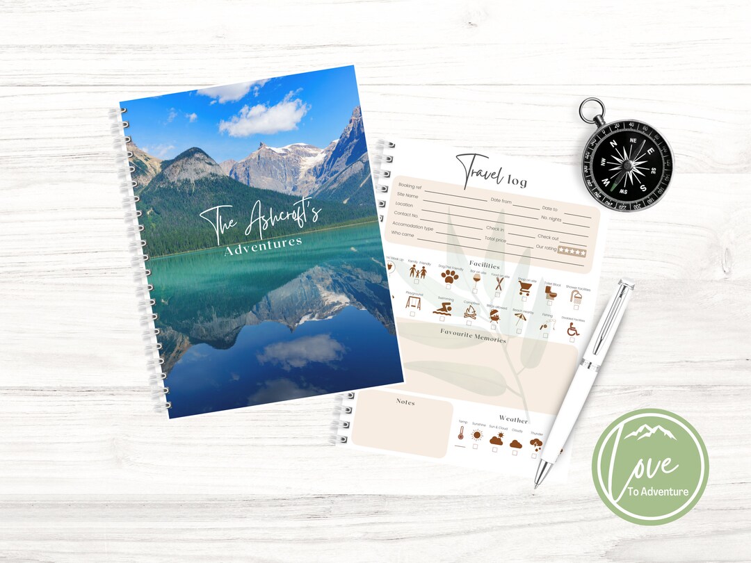 Personalised Travel Journal, Campervan Journal, A5 Travel Planner ...