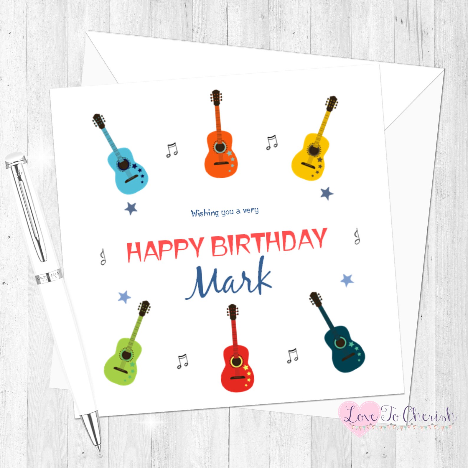 Personalised Birthday Card Guitars & Music Theme Card - Etsy UK