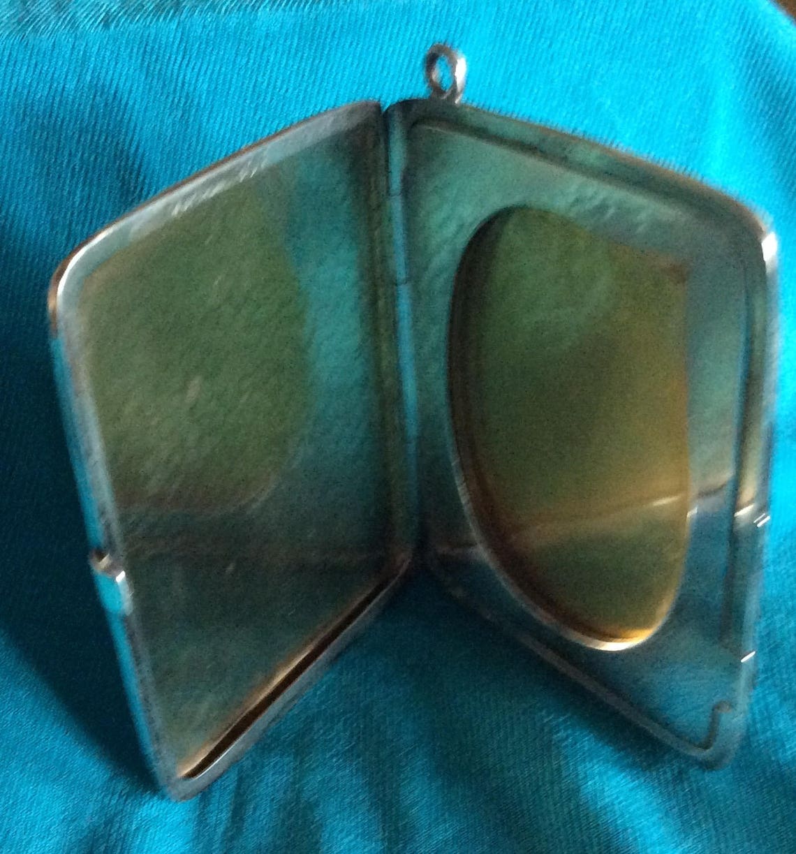 Hammered Sterling Silver Travel Frame for Chain or Chatelaine - Etsy