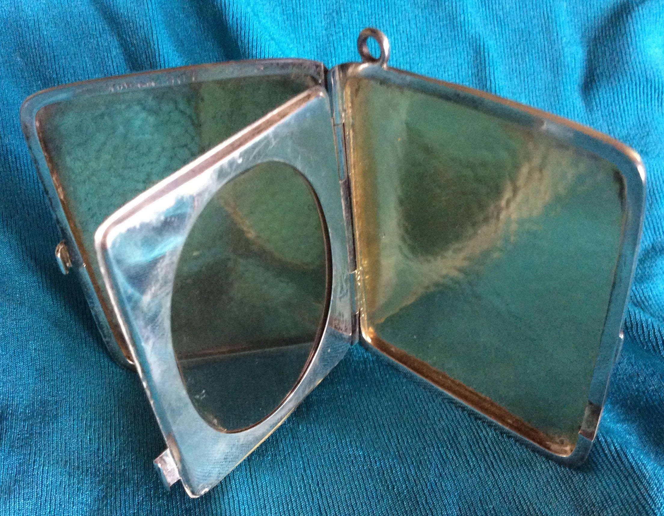 Hammered Sterling Silver Travel Frame for Chain or Chatelaine - Etsy