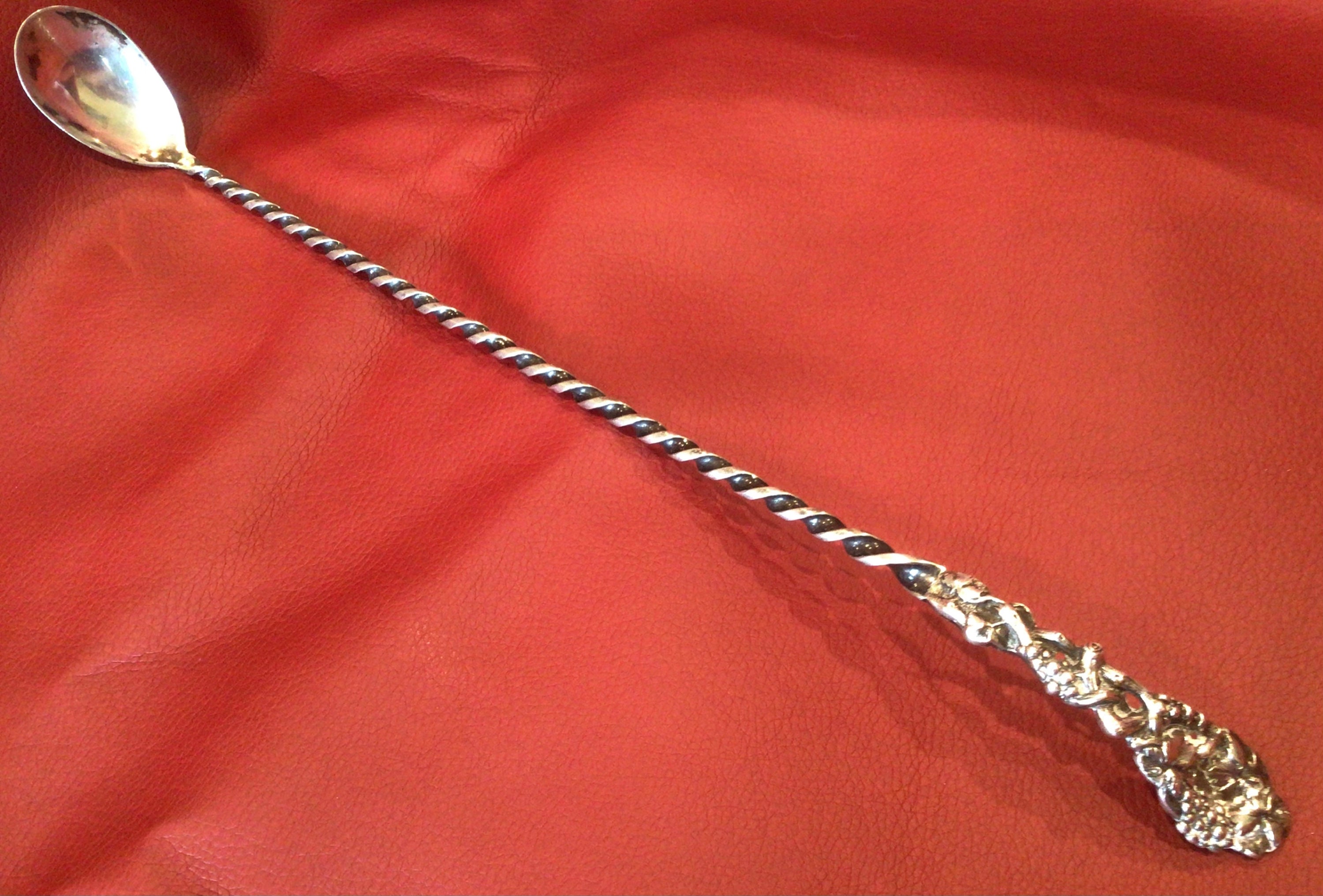 Rare Grape Vine Pattern Sterling Silver Claret Ladle Spoon by Dominick ...