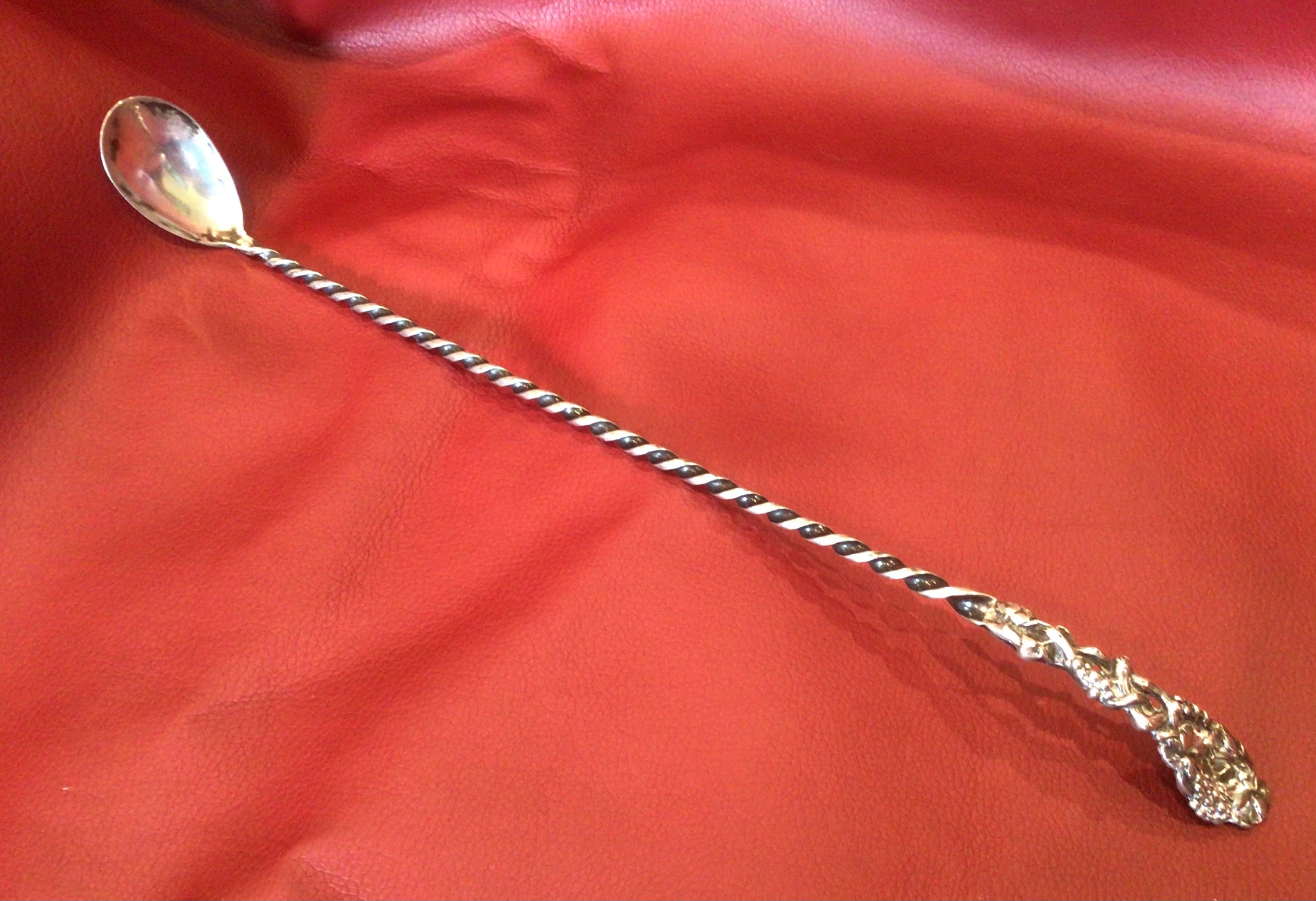 Rare Grape Vine Pattern Sterling Silver Claret Ladle Spoon by Dominick ...