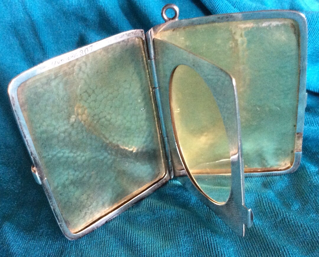 Hammered Sterling Silver Travel Frame for Chain or Chatelaine - Etsy