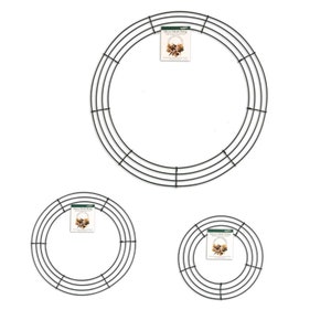 Single Deco Mesh Coated Wire Ring Green Size Choice Wreath Floral Craft Base Etsy
