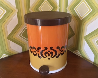 Vintage Trash Can | Etsy