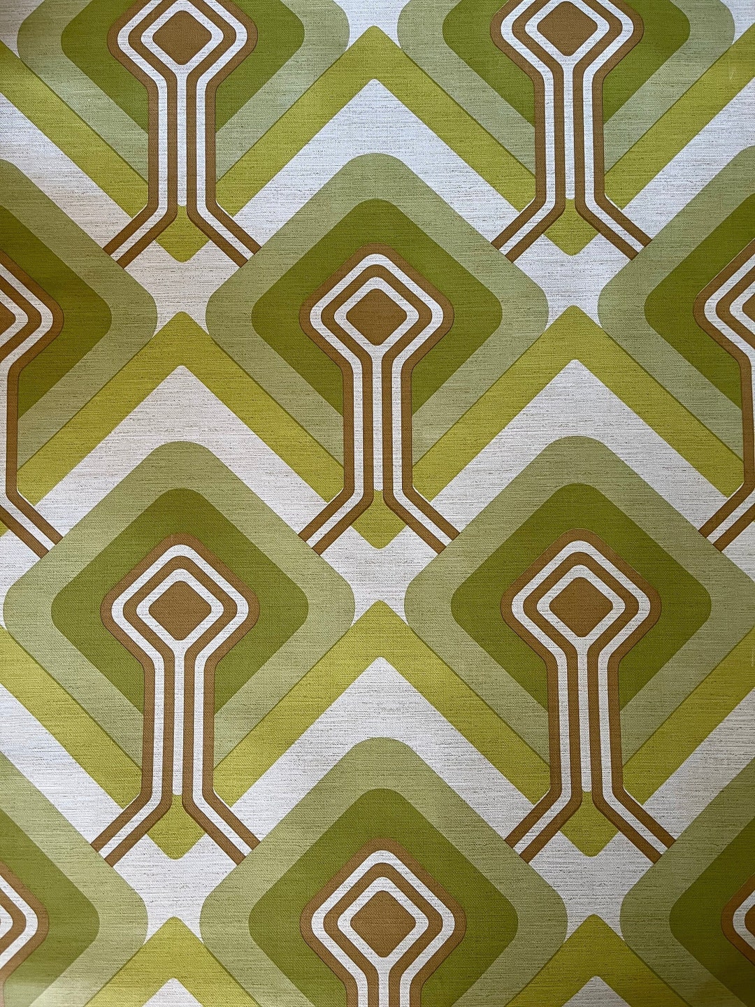 Original 1970s Geometric Wallpaper FULL ROLL - Etsy