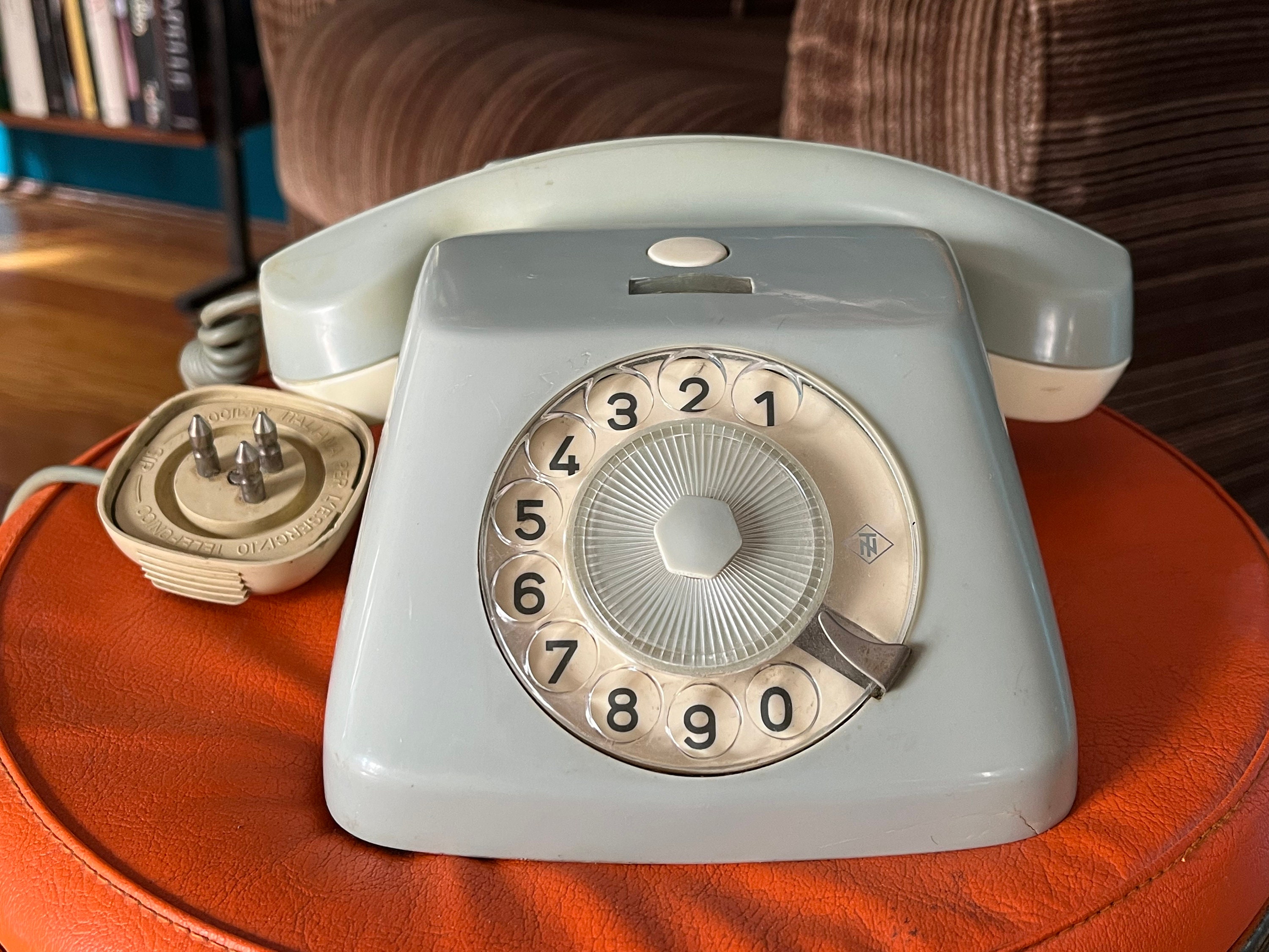 Vintage 1970 Grey Rotary Phone Made in Italy - Etsy