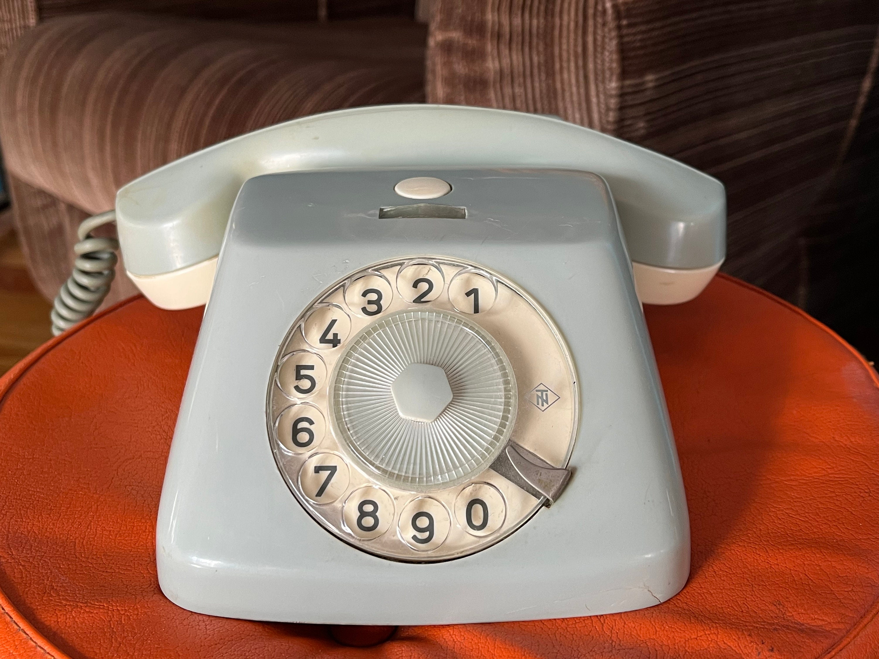 Vintage 1970 Grey Rotary Phone Made in Italy - Etsy