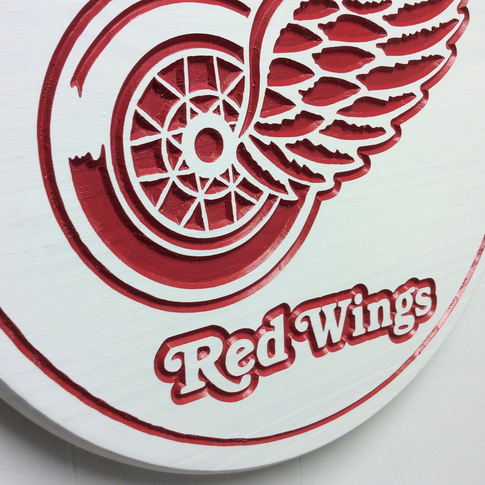 Detroit Red Wings Wood Carved and Hand Painted Logo Sign Red - Etsy