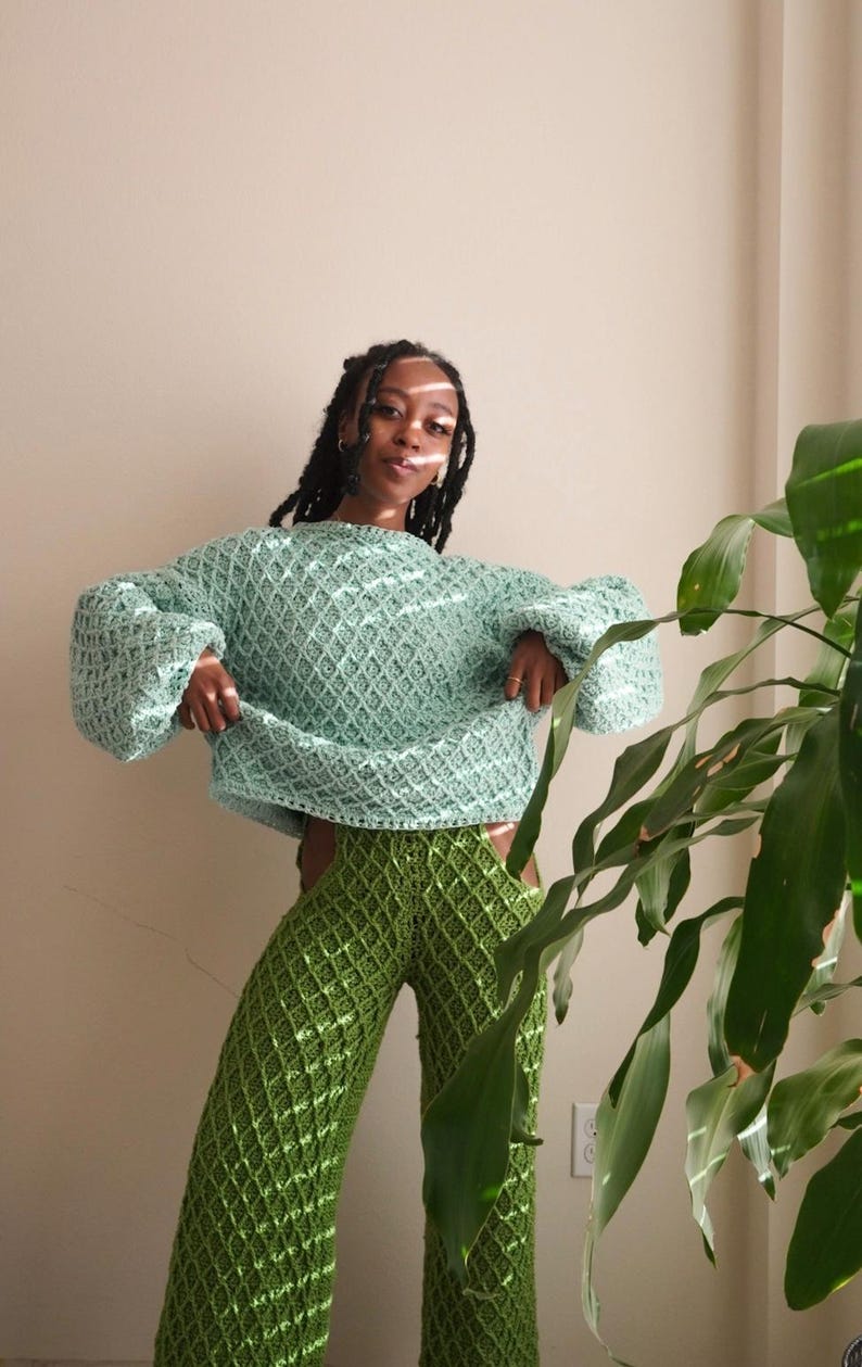 Diamond Stitch Crochet Sweater Pattern - Etsy
