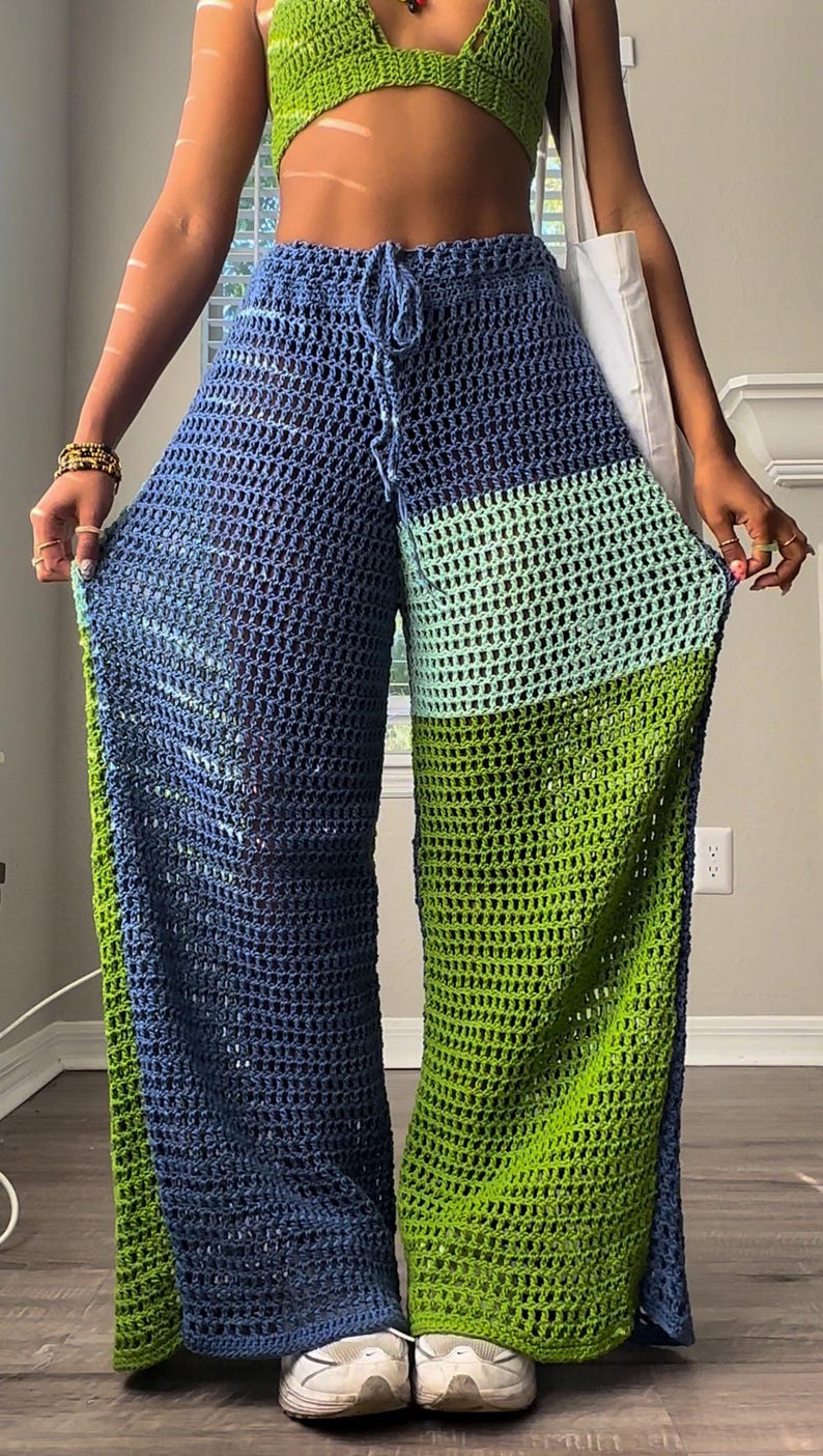 Drawstring Coverup Beach Crochet Pants Pattern - Etsy