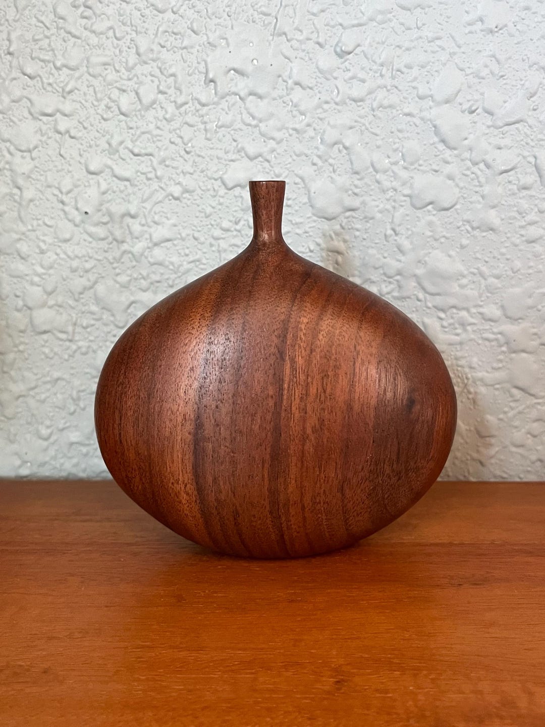 Vintage Mid Century Roger Sloan Walnut Rare Shape Vessel Sculpture ...