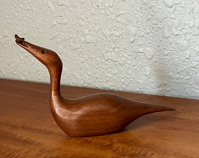 Vintage Mid Century Signed Teak Wood Bird Sculpture - Etsy
