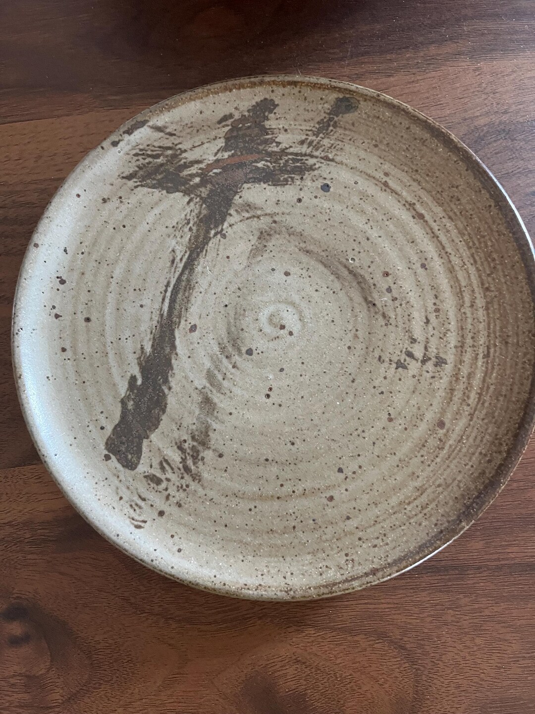 Vintage Signed Abstract Studio Pottery Modernist Plate Japanese Design ...