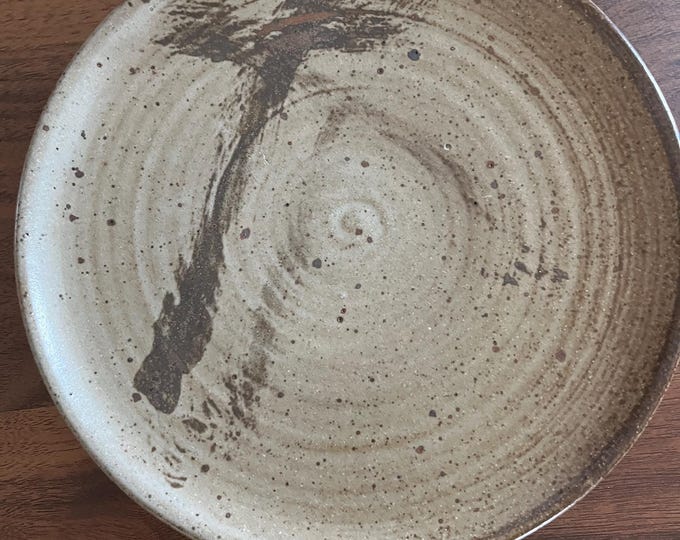 Vintage Signed Abstract Studio Pottery Modernist Plate Japanese Design ...