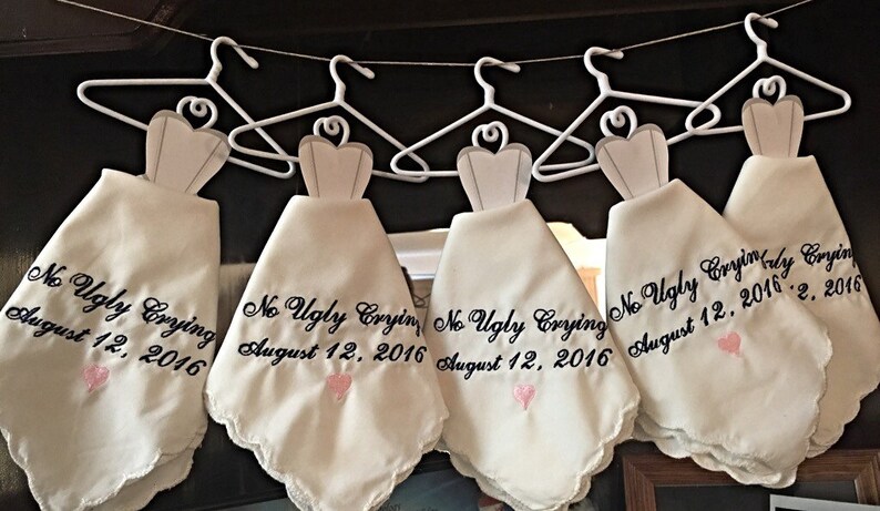 No Ugly Crying Wedding Handkerchief. Perfect Bridesmaid Gift. - Etsy