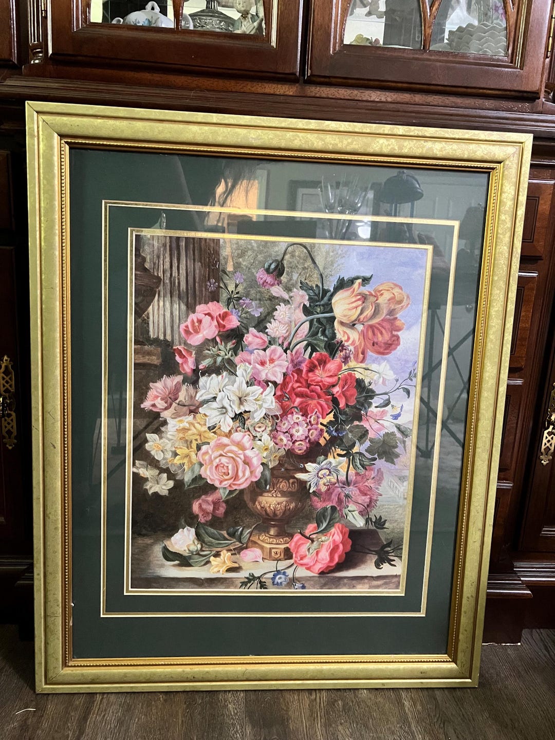 John Wainwright Still Life With Flowers Wall Art PRINT 25x31 Inch Frame ...
