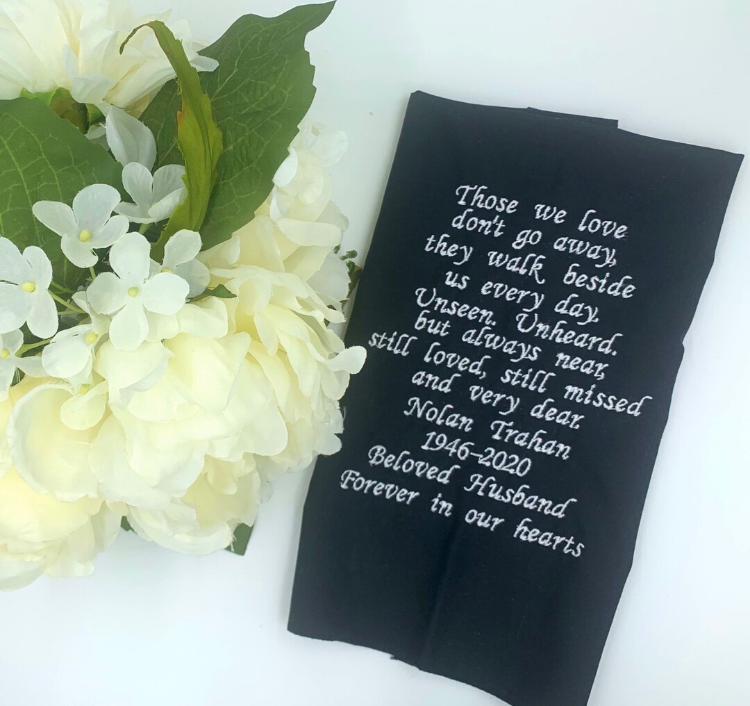 Memorial Handkerchief - Etsy