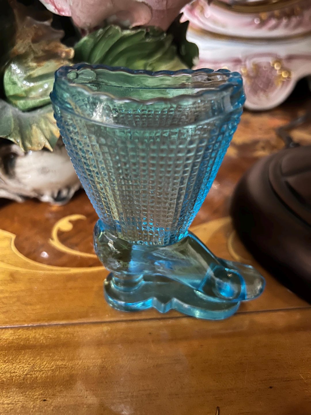 Vintage Glass Boot UV Reactive Toothpick Holder (possibly Uranium) - Etsy
