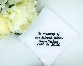 Memorial Handkerchief Personalized - Etsy